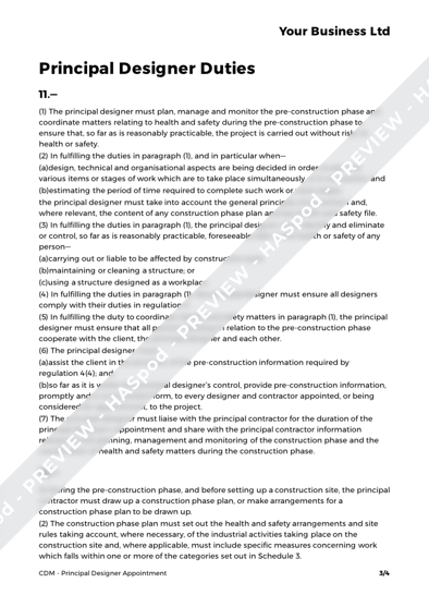 Principal Designer Appointment CDM Template - HASpod