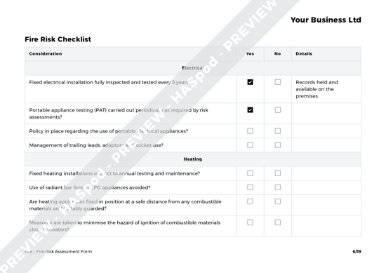 Fire Risk Assessment Form Fire Template - HASpod