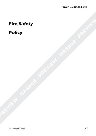 Fire Safety Policy Fire Template - HASpod