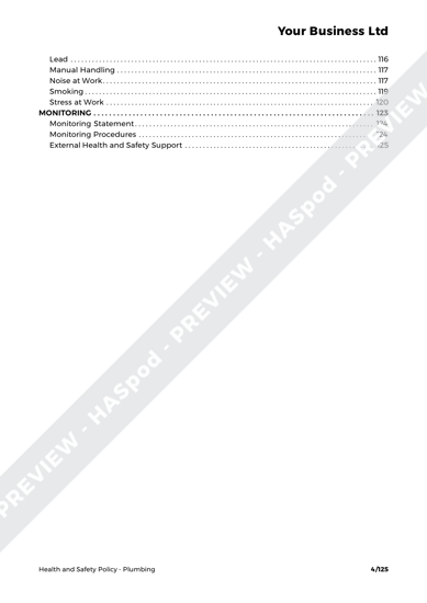 Plumbing Health and Safety Policy Template - HASpod