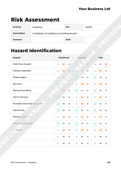 Cladding Risk Assessment Template - HASpod