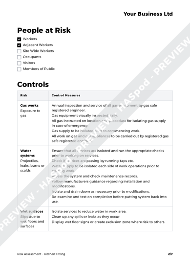 Kitchen Fitting Risk Assessment Template - HASpod