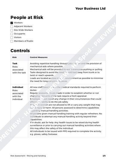 Moving and Handling Risk Assessment Template - HASpod Moving and Handling Risk Assessment Template - HASpod